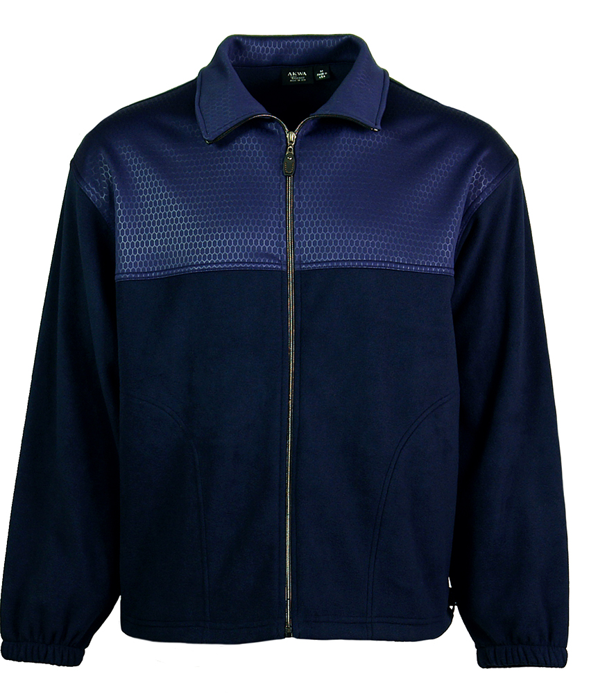 USA Midweight Half Embossed Soft Shell Fleece Full Zip Jacket - The ...