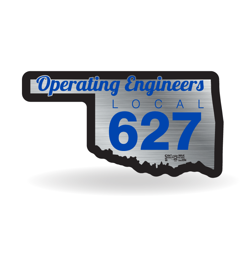 Custom Shape Brushed Chrome Polyester Decal - The Frank Doolittle Company